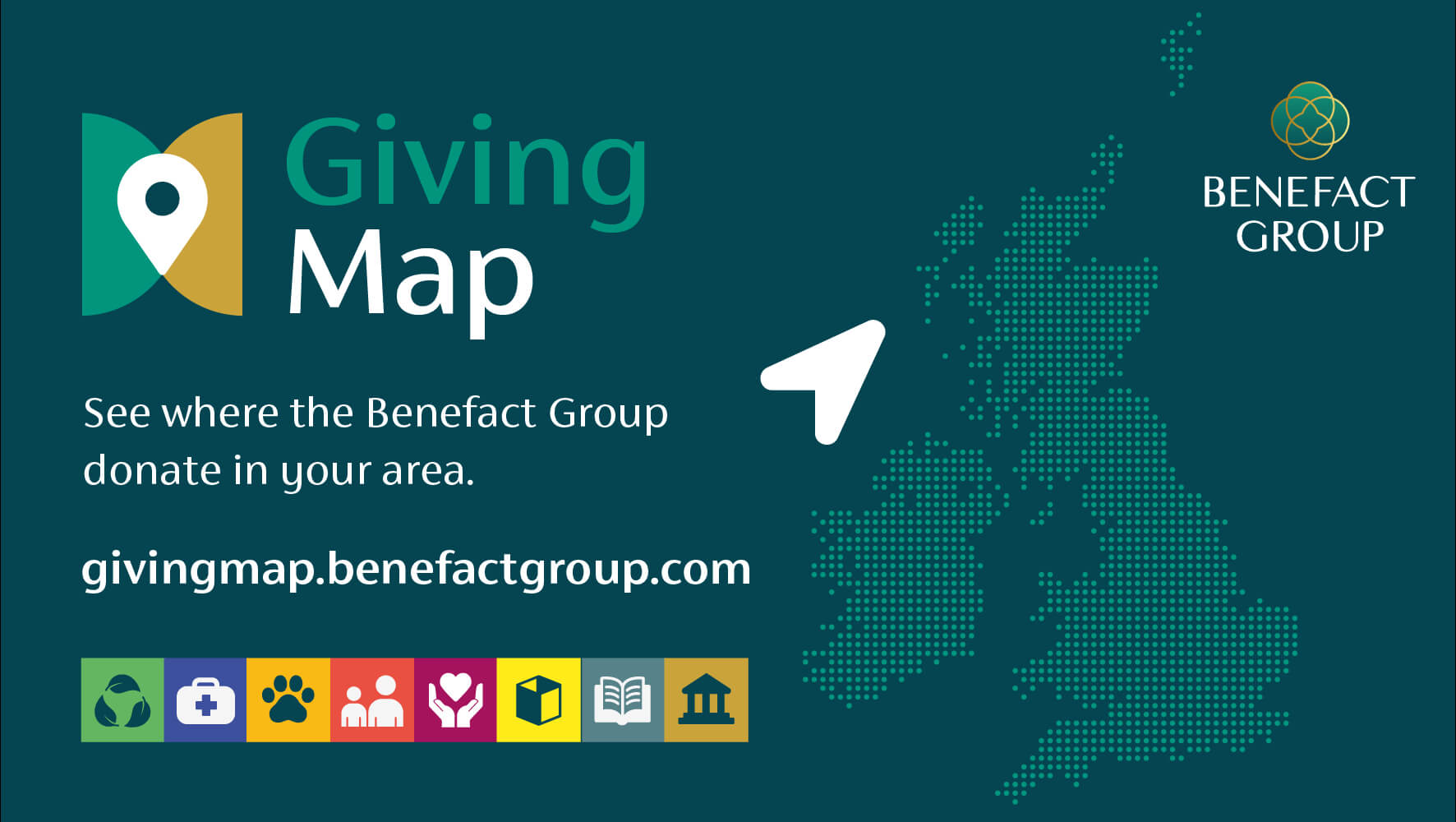 Giving Map - See where the Benefact Group donate in your area.